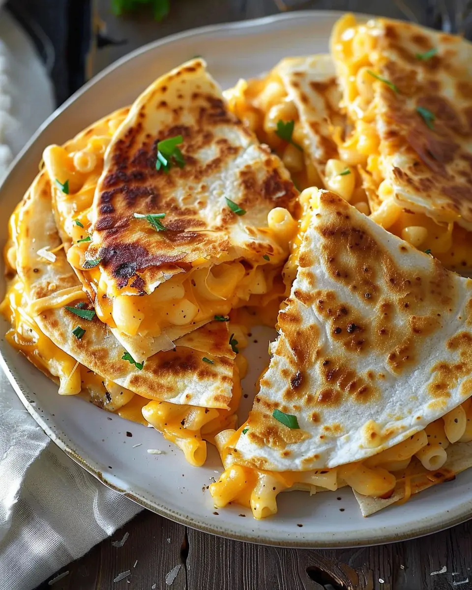 mac and cheese quesadillas