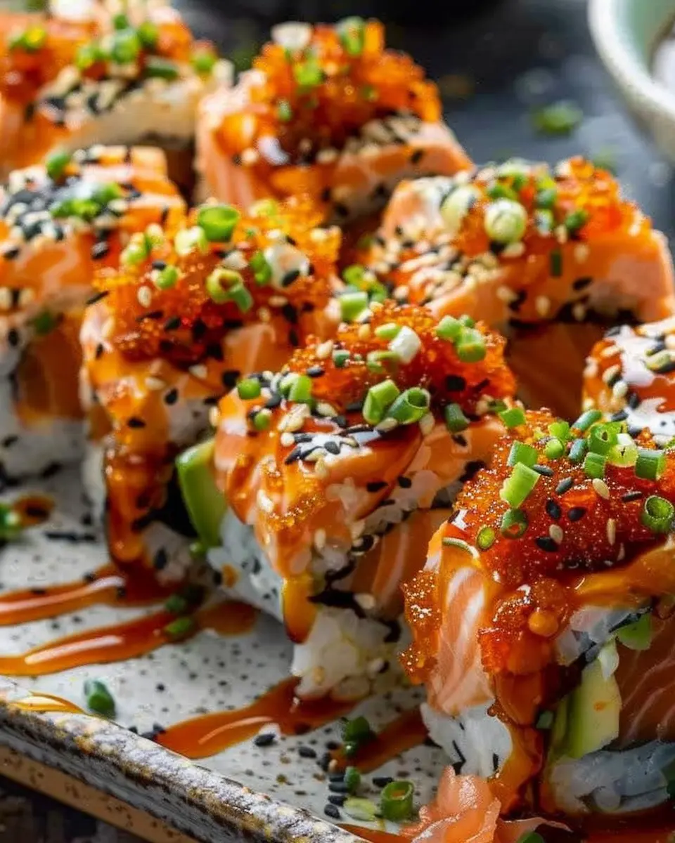 spicy salmon sushi bake